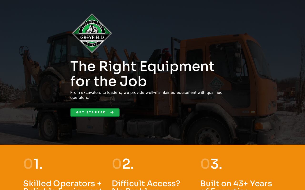 Greyfield Construction | Equipment and Operator Rental